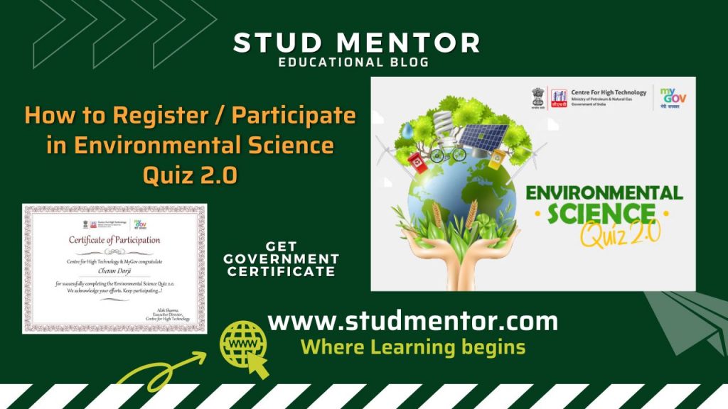 How to Register / Participate in Environmental Science Quiz 2.0 - Stud ...