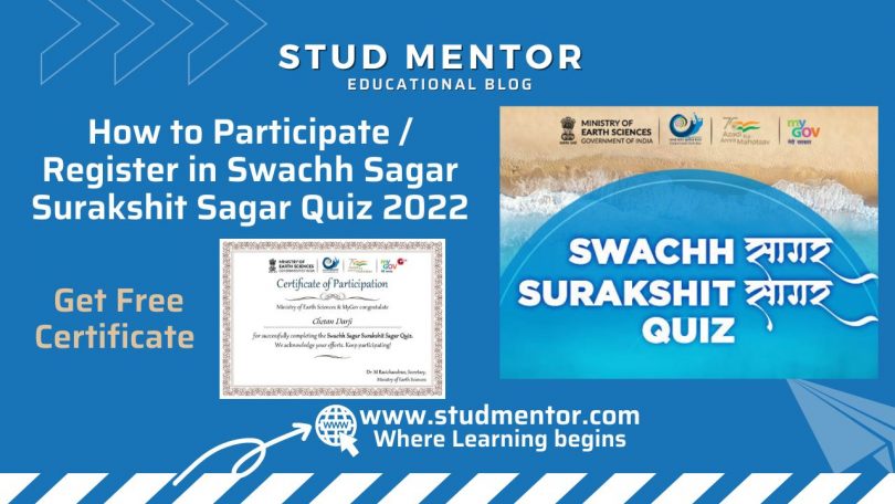 How to Participate / Register in Swachh Sagar Surakshit Sagar Quiz 2022