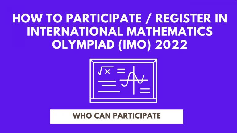 How to Participate / Register in International Mathematics Olympiad ...