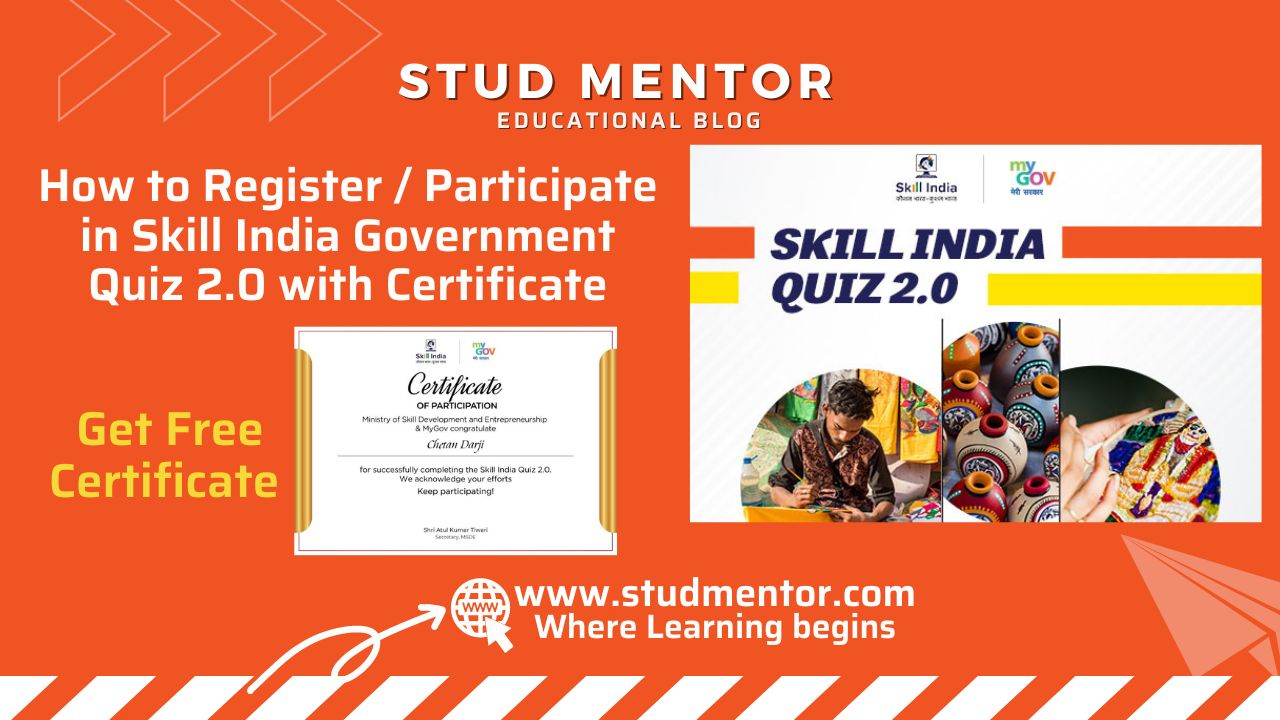 How to Register / Participate in Skill India Government Quiz 2.0 with ...