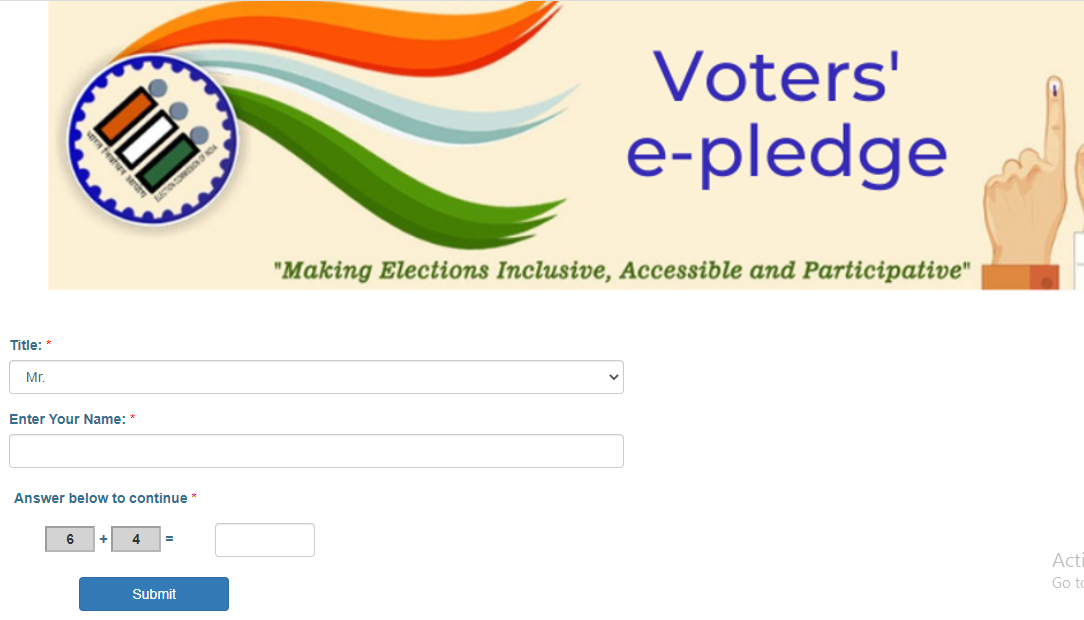 How to take Voter's E - Pledge - Matdar Pratigya 2022