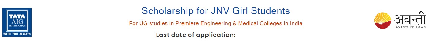 Apply Online in TATA AIG Avanti Fellows Girls Scholarship for JNV