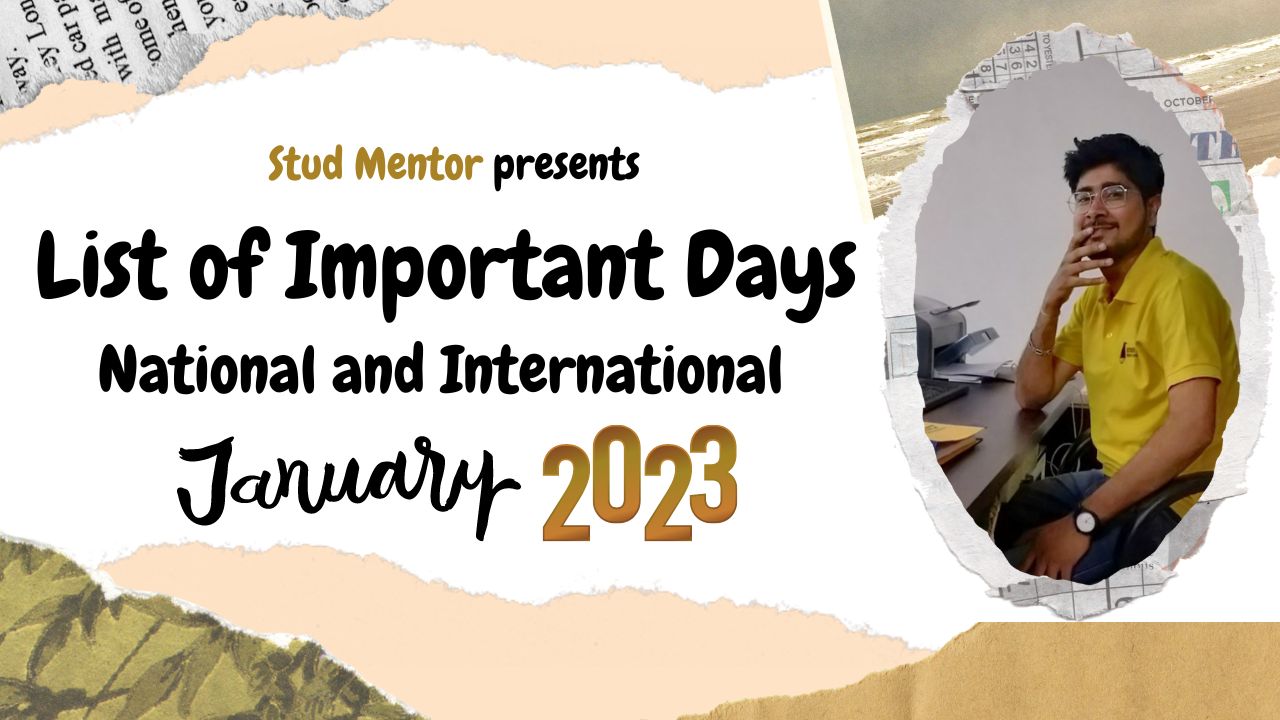 List of Important Days of January Month National and International 2023
