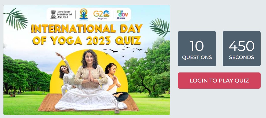 How to Participate in International Day of Yoga 2023 Quiz with Certificate