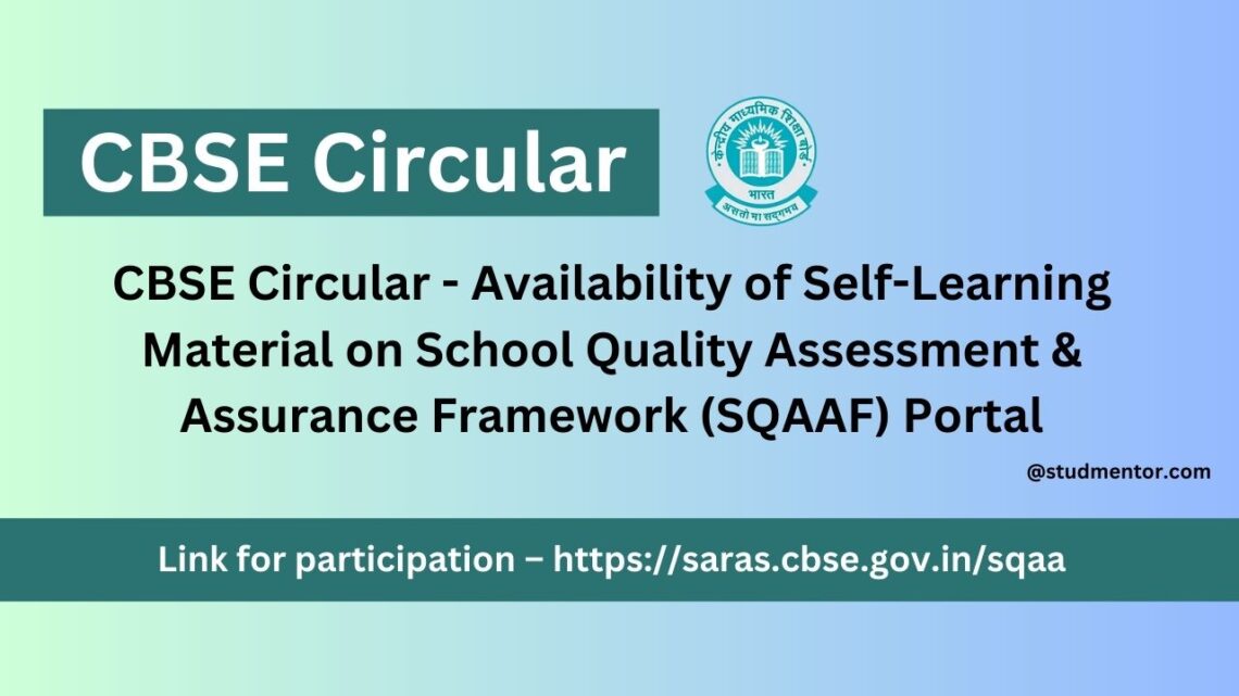 CBSE Circular - Availability of Self-Learning Material on School ...