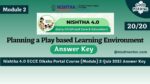 Nishtha 4.0 ECCE Diksha Course (Module) 2 Quiz Answer Key