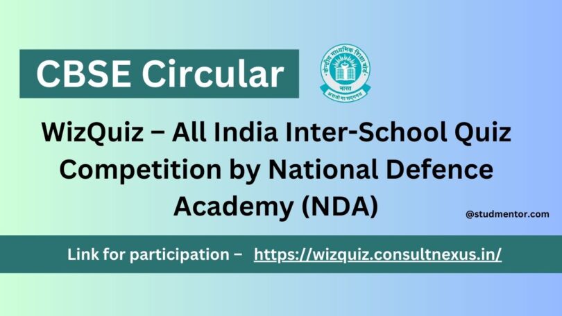 CBSE Circular - WizQuiz – All India Inter-School Quiz Competition by ...