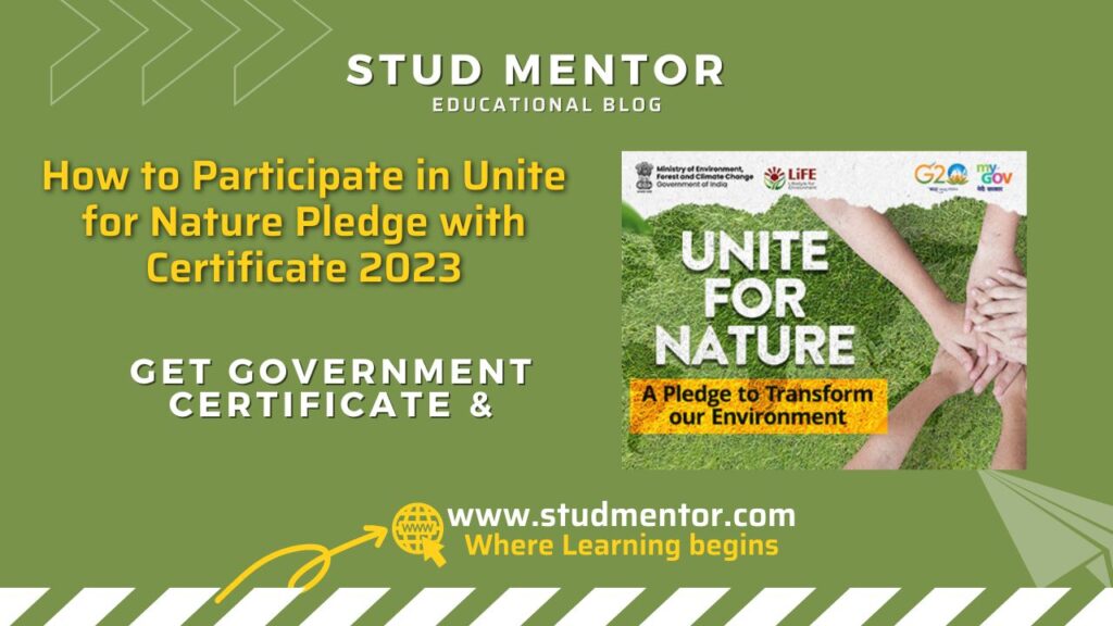 How to Participate in Unite for Nature Government Pledge 2023
