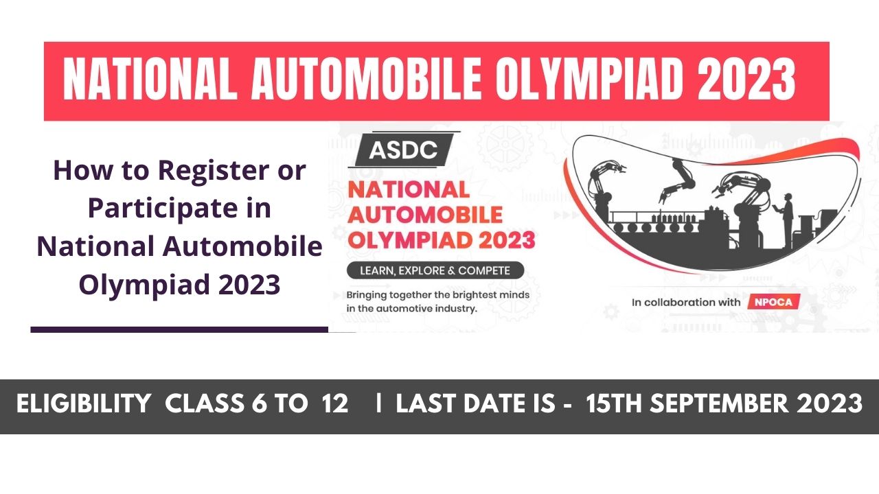How to Register or Participate in National Automobile Olympiad 2023