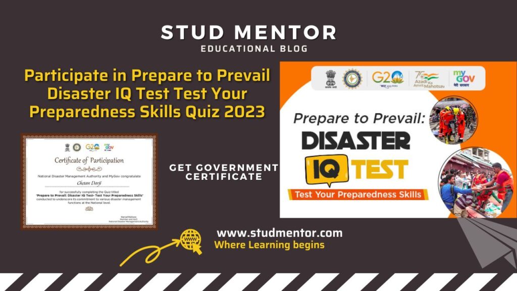 Participate in Prepare to Prevail Disaster IQ Test Test Your ...