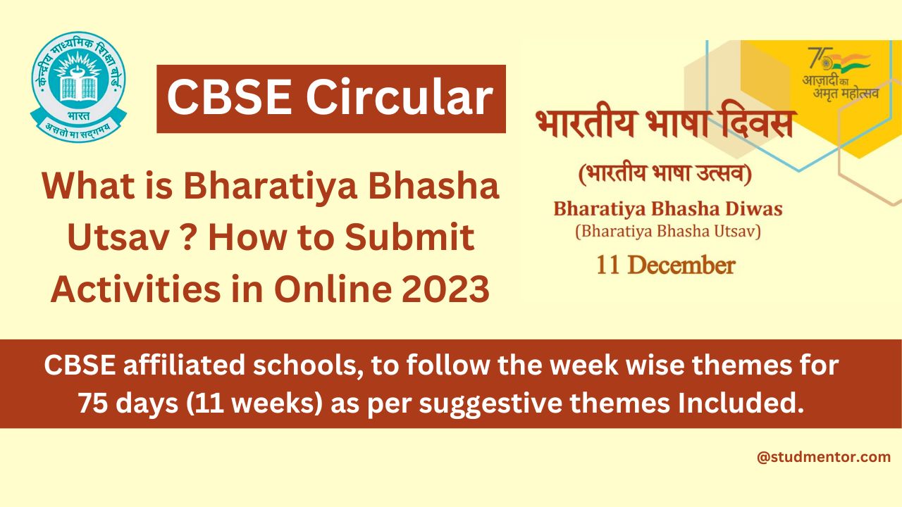 What is Bharatiya Bhasha Utsav How to Submit Activities 2023