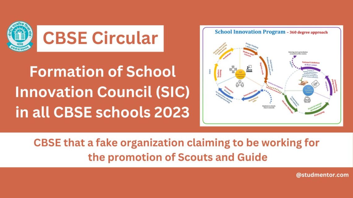 CBSE Circular - Formation of School Innovation Council (SIC) in all ...
