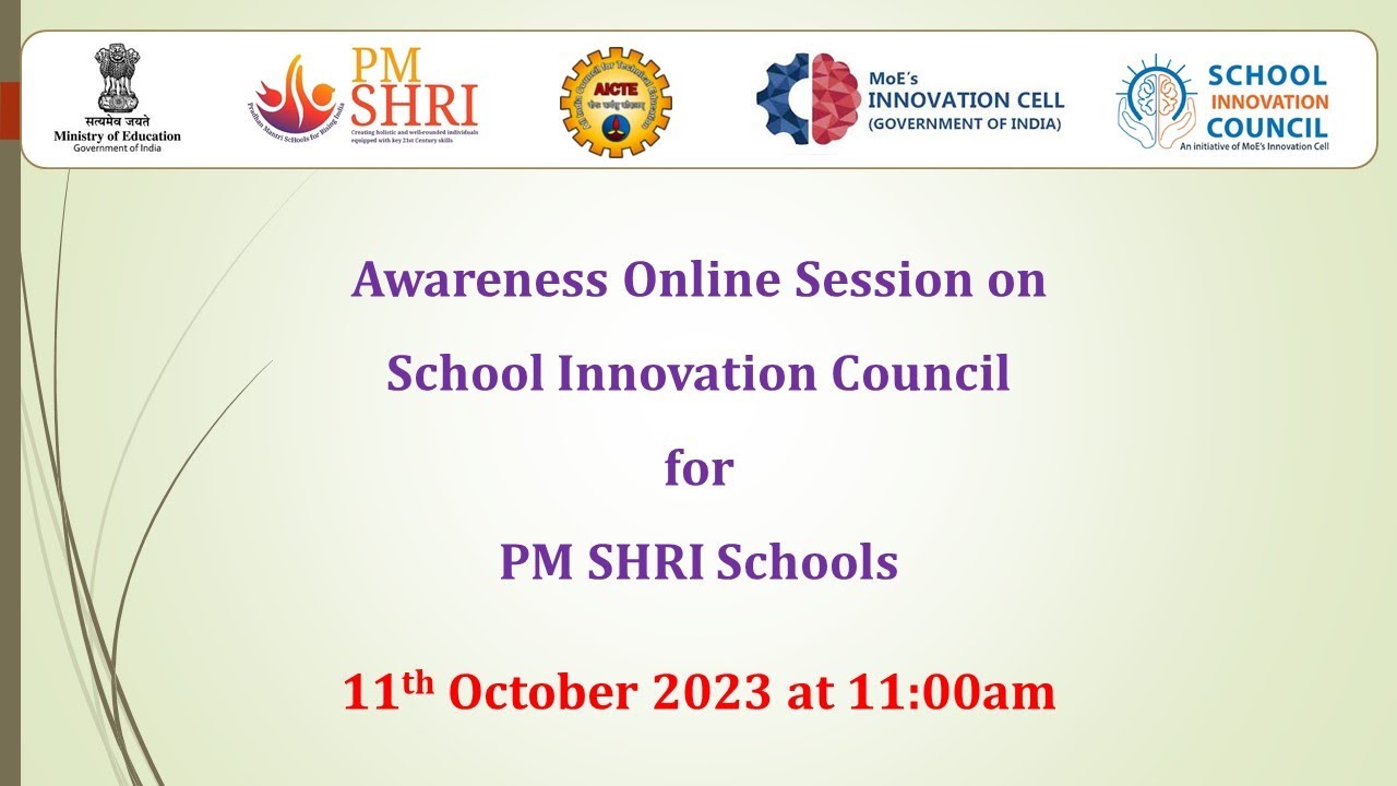 Live Link of Session (11.10.2023) on School Innovation Council