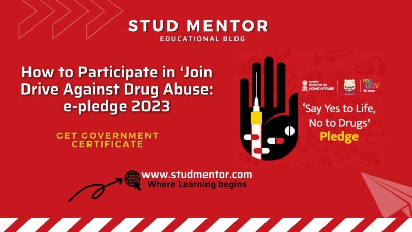 How to Participate in ‘Join Drive Against Drug Abuse: e-pledge 2023