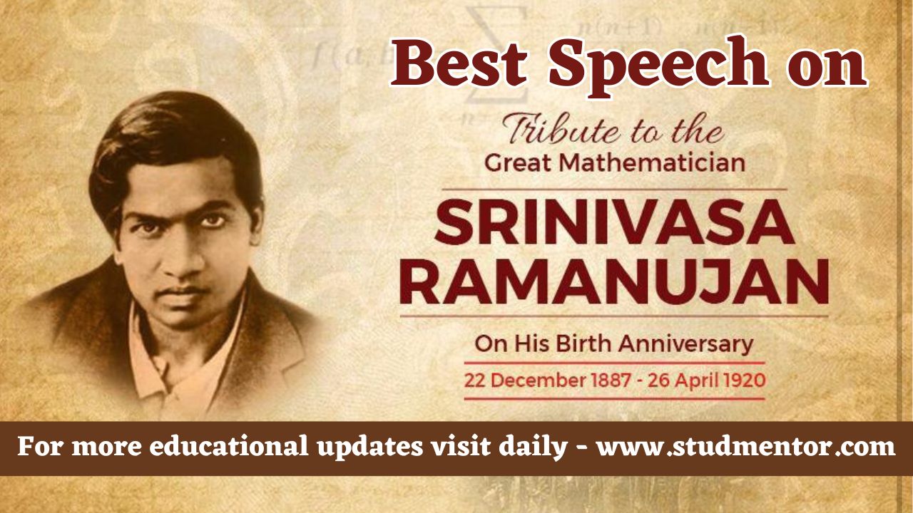 Speech on National Mathematics Day - 22 December 2023 Speech on National Mathematics Day - 22 December 2023