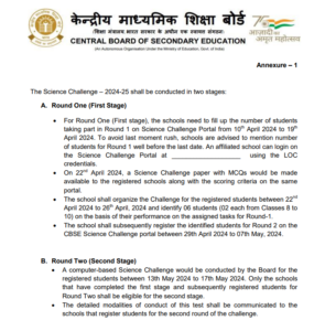 How to Participate in CBSE Science Challenge 2024-25