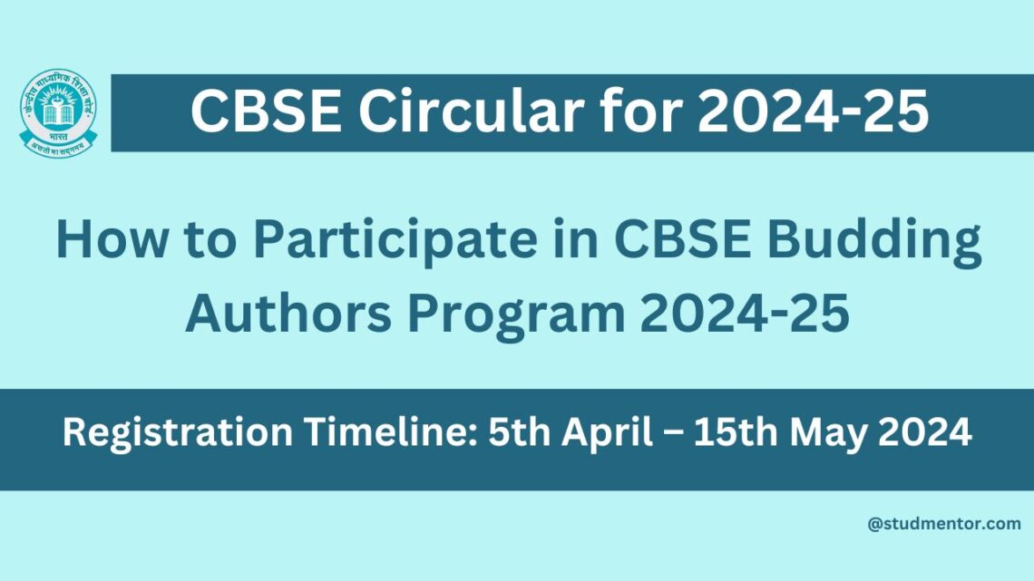 How To Participate In Cbse Budding Authors Program 2024 25