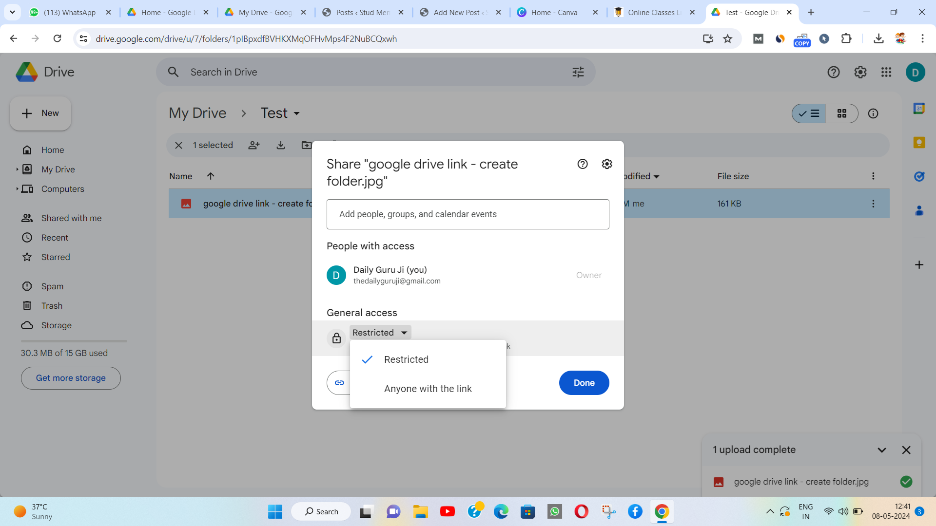 How to Create Google Drive Link Steps with Anyone Can Access