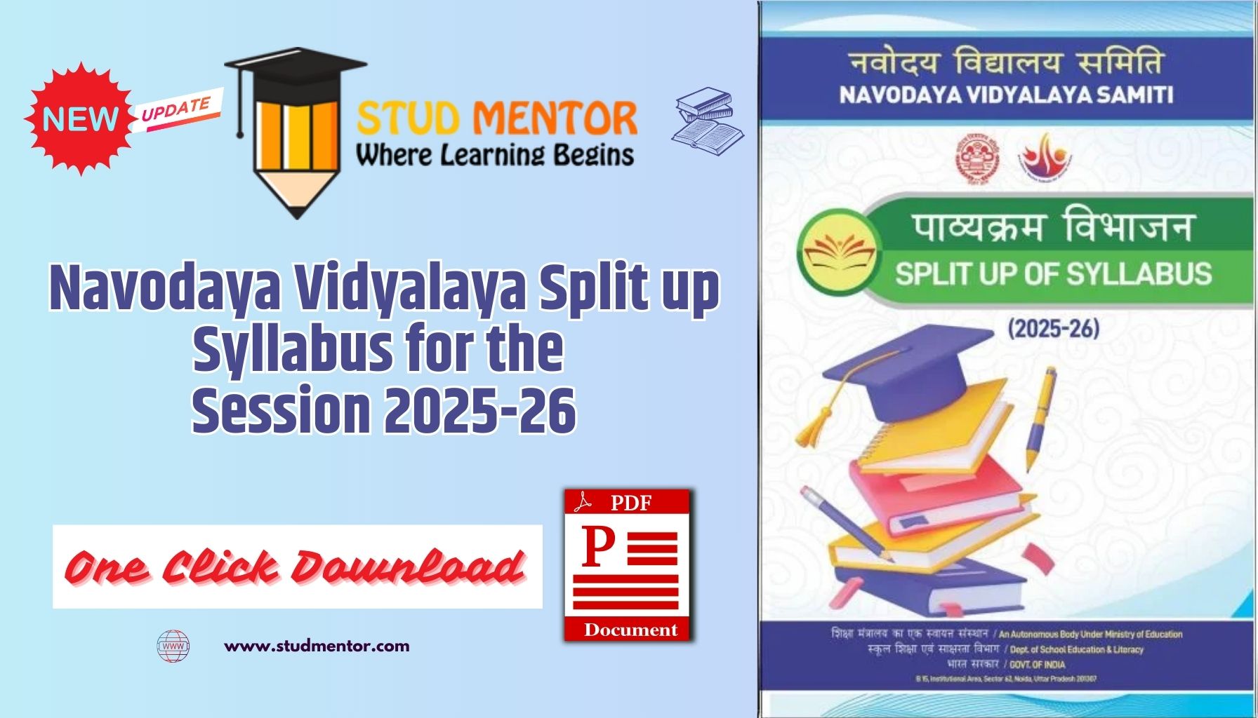 Navodaya Vidyalaya Split up Syllabus for the Session 2025-26