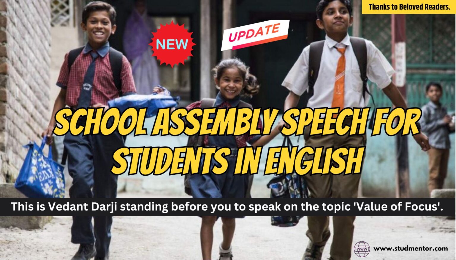 School Assembly Speech for Students in English