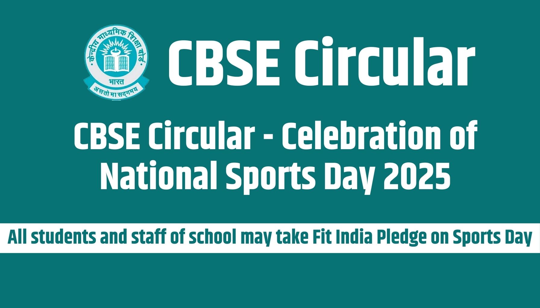 CBSE Circular - Celebration of National Sports Day 2025