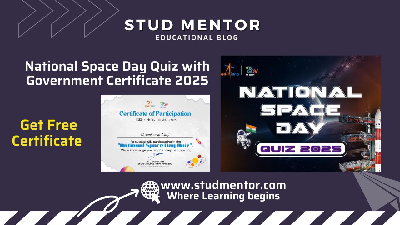 National Space Day Quiz with Government Certificate 2025