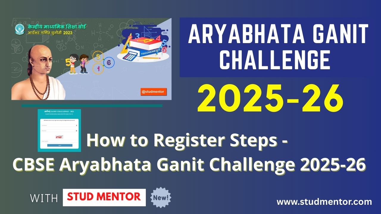 How to Register Online in Aryabhata Ganit Challenge – 2025