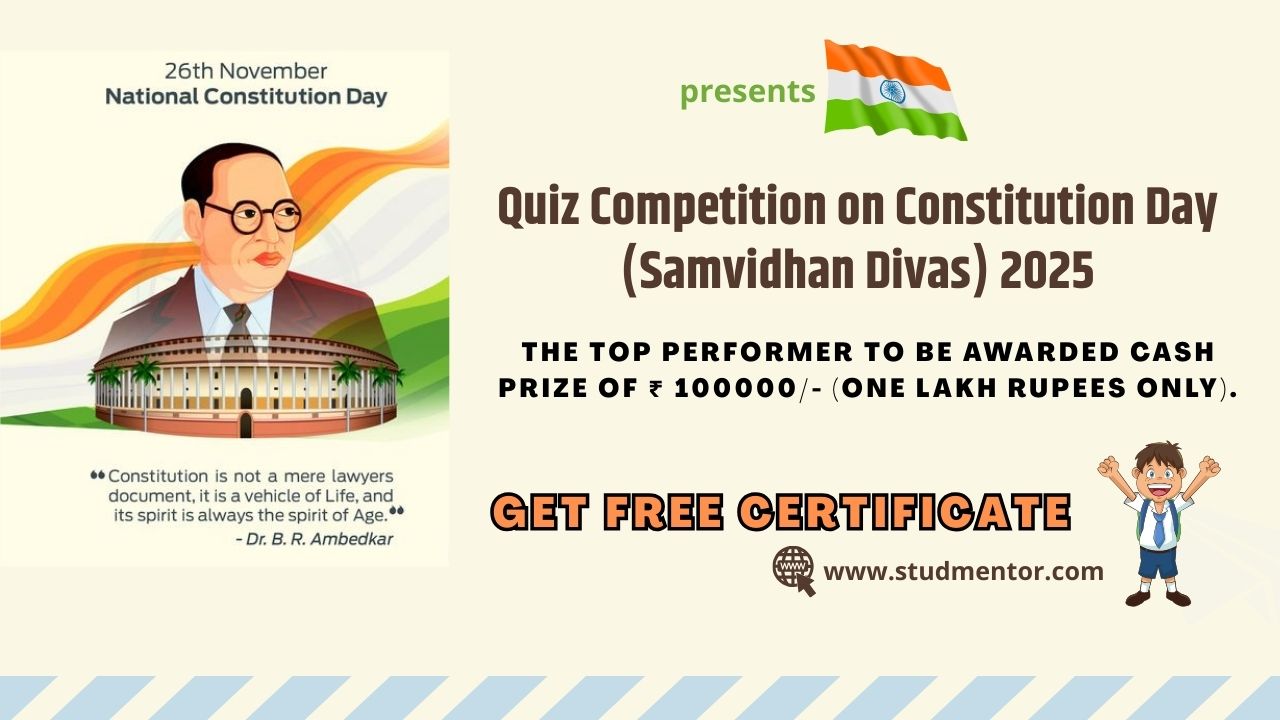 Quiz on Constitution Day - 26 November 2025 with Certificate - Stud ...