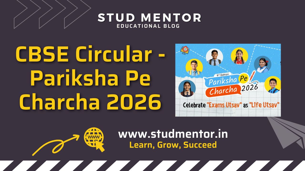 CBSE Circular - Pariksha Pe Charcha 2026
